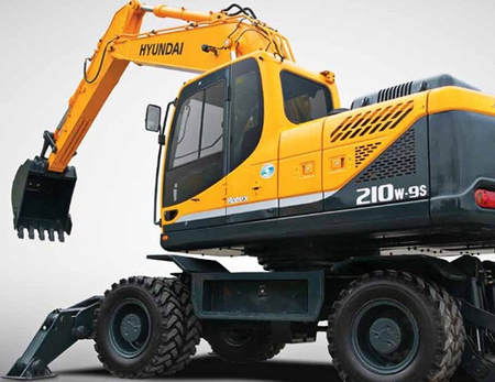Колёсный экскаватор Hyundai 210