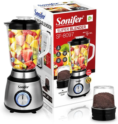 SONIFER SF-8097 Супер блендер 2 в 1, 600 Вт,