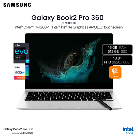 Samsung Galaxy Book2 Pro 360 Intel® Core™ i7-1260P 16/512GB 13.3