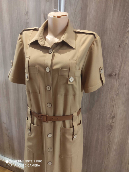 Платье сафари классика цвет cаmel размер на L-XL
