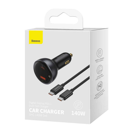 Автомобильное зарядное устройство Baseus Dual Fast Charger Car 140W