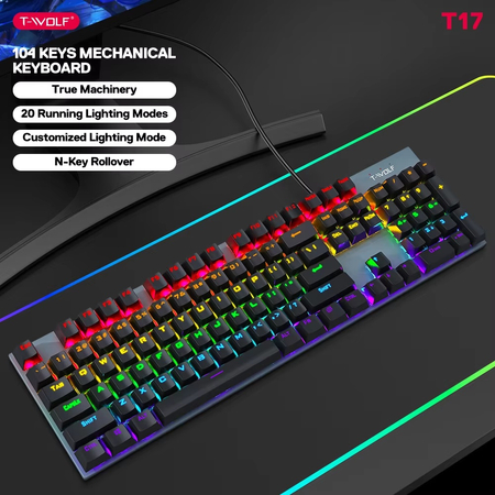 T-Wolf T17 Mechanical игровая механическая клавиатура
