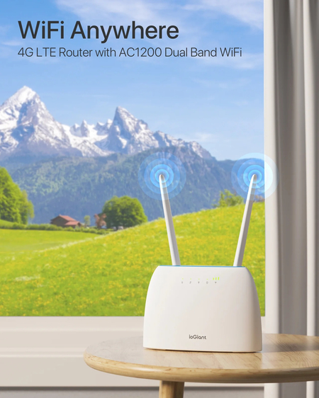 Роутер ioGiant 4G LTE sim MR1, белый по низкой цене + за 120тыс 100GB