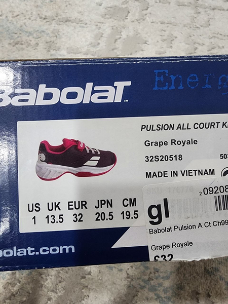 Кроссовки Babolat  32 размер маломерят 19,5 см