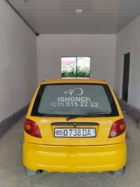 Matiz sariq rangli. Metan gaz qoyilgan.