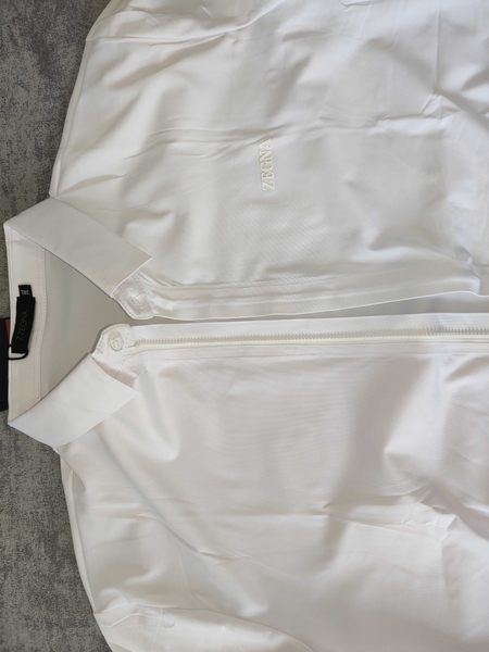 Рубашка zegna 3xl 52 на рост:176см белоснежный цвет рубашка на молнии