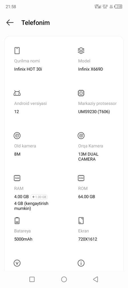 Infinix HOT 30 i