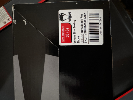 Venum Elite Boxing Shoes - Navy/Black/Red