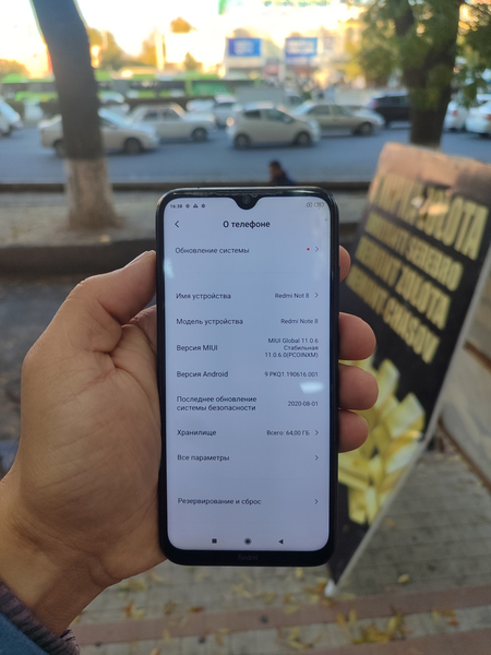 Redmi note 8  64 GB sotilad