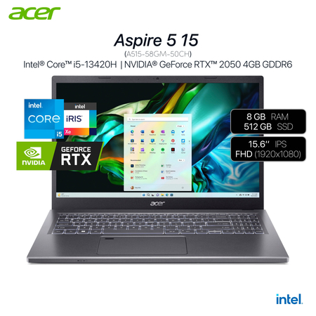 Acer Aspire 5 Intel® Core™ i5-13420H RTX™ 2050 4GB 8/512GB 15.6