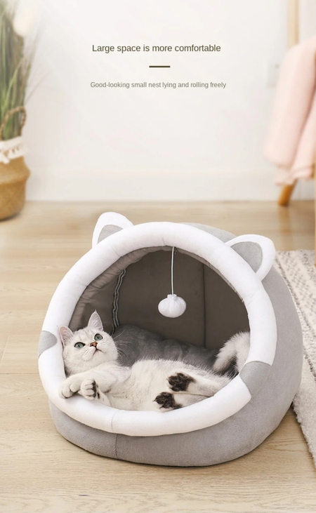Лежанка домик для кошки кота мягкая