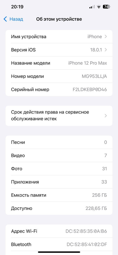 iPhone 12 pro max 256Gb LL/A