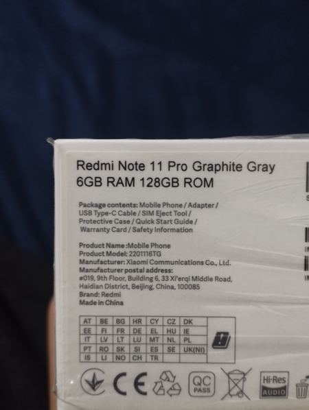 Redmi note 11 pro 6/128