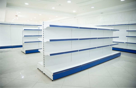 Торговые стеллажи из металла, стеллаж продовольственный магазин