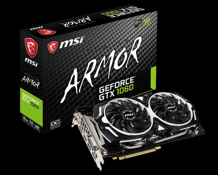 Продается видеокарта MSI GeForce GTX 1060 ARMOR 6GD5X OC