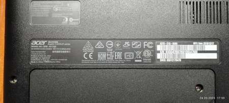 Продаю свой ноутбук Acer Aspire A315-21