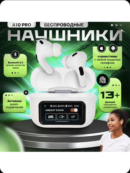 Simsiz quloqchinlar Pods A9 display bilan,ekranli, shovqin kamaytirish