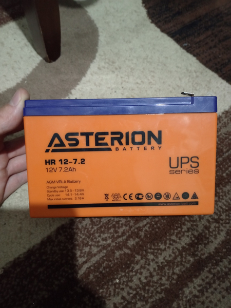 Аккумулятор asterion 12V 7.2Ah