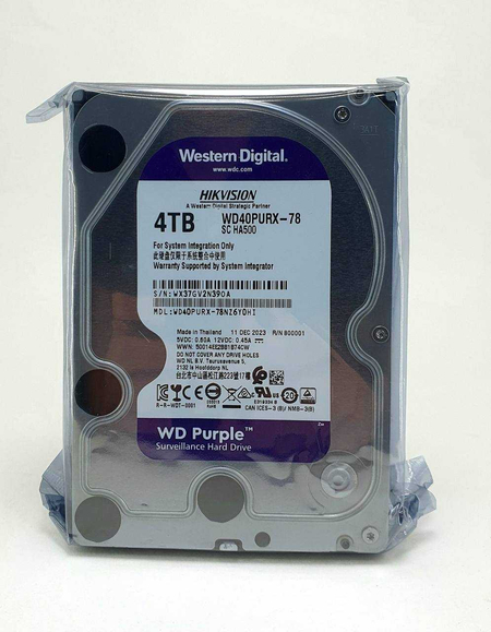 Жёсткие диски. HDD WD PURPLE 1TB. 2TB/3TB/4TB/6TB/8TB/10TB
WD HDD 12TB