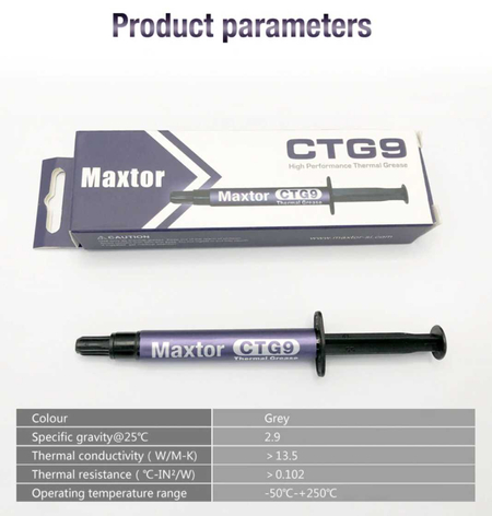 Термопаста Maxtor CTG9 13.5W/m.k 4g