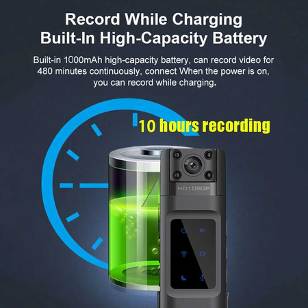 Body Camera Боди камера 10 соат езади F. HD формат WiFi ли Mini kamera