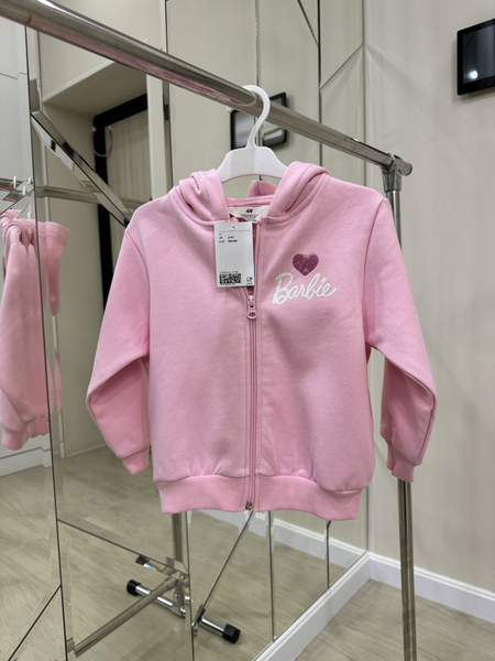 Толстовка с капюшоном на молнии Barbie H&M Англия для девочек 1.5-2год