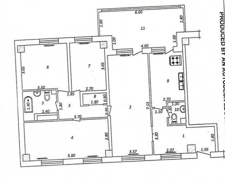 Продается 4-х комнатная Ц 1, общ.пл.116 кв.м