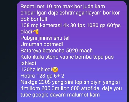 Redmi note 10 pro max obmen ili  Naxtga
