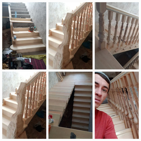 Taxta mdf shpon dub xar xil turdagi zinalar qoplaymiz