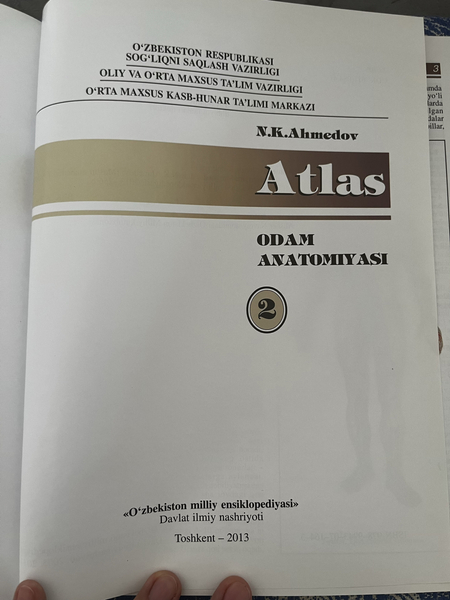 Atlas Odam Anatomiyasi 1,2 Qism N.K.AHMEDOV