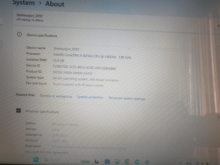 Noutbuk HP core i5