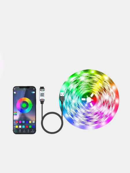 Светодиодная лента RGB для компьютеров и дома 5 метров.