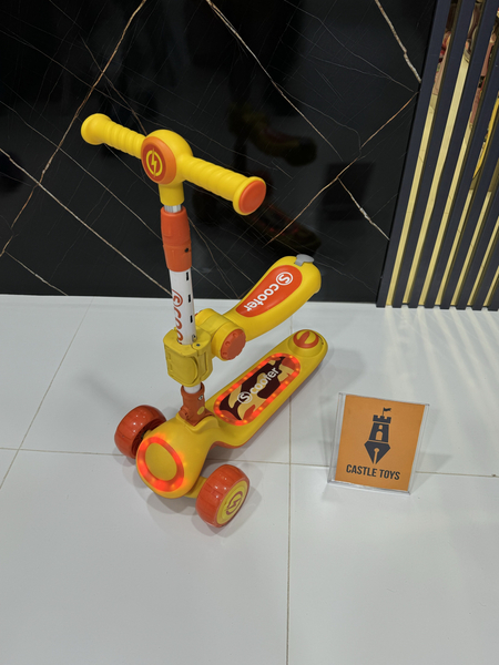 2в1 Складной самокат (музыкальный) от2 до6 лет  Castle Toys uz