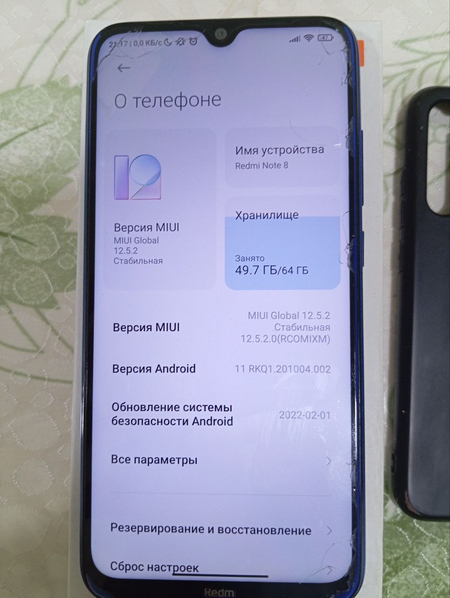 Redmi note 8 xotira 64gb +4gb