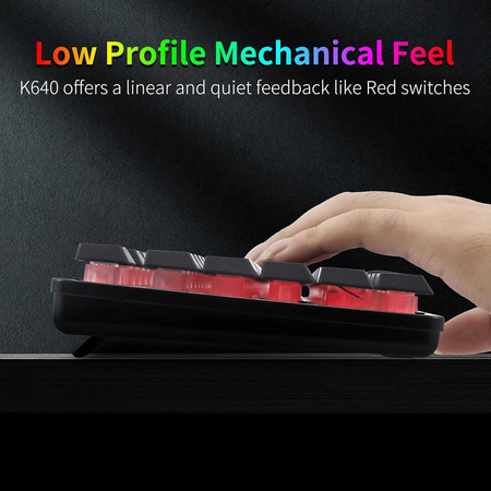 E-YOOSO K640 клавиатура с RGB-подсветкой, 104 бесшумных клавиши