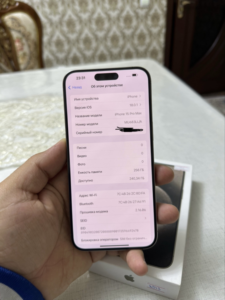 Iphone 15 pro max 256gb LL/A amerika esim