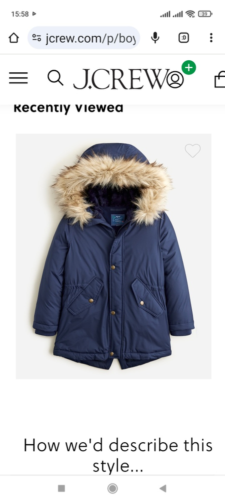 Куртка j.crew на 13-15 лет