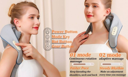 Массажëр роликовый  для шеи и спины Shoulder and neck massager