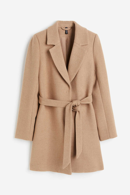 пальто h&m цвет camel Размер один S