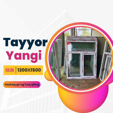 Akfa Rom tayyor va yangi sifatli 1200x1500 акфа окна  +bo`lib to`lash