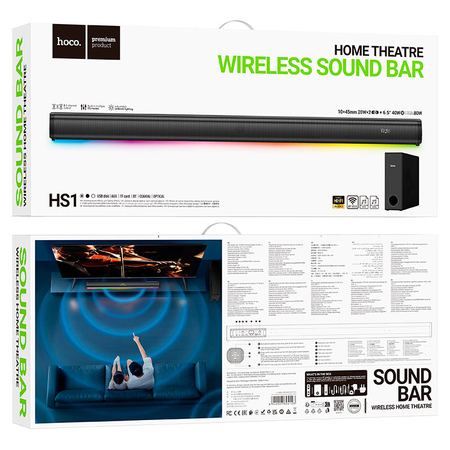Hoco HS1 Sound Bar BT dinamik va sabufer 80 Vt / Hoco HS1 Саундбар BT