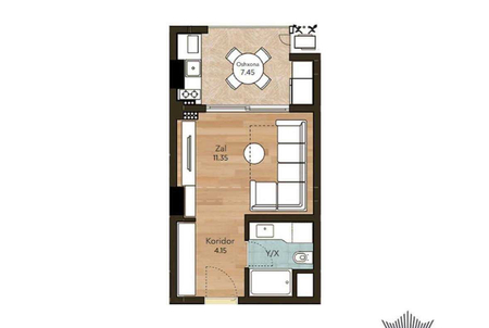 Продается квартира коробка в ЖК Prestige Gardens