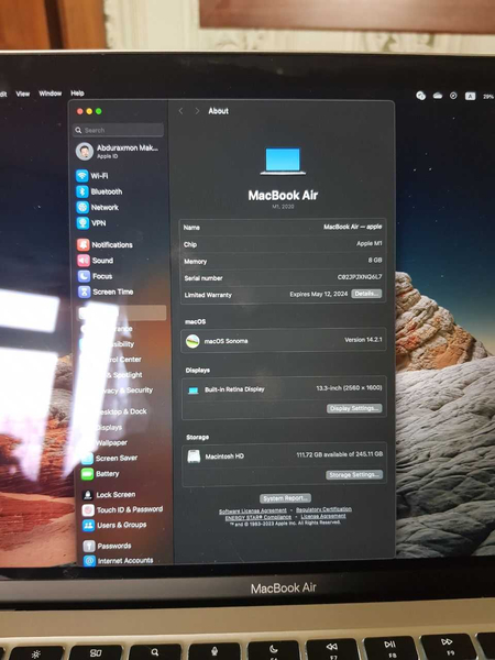 MacbookAir M1, 2020