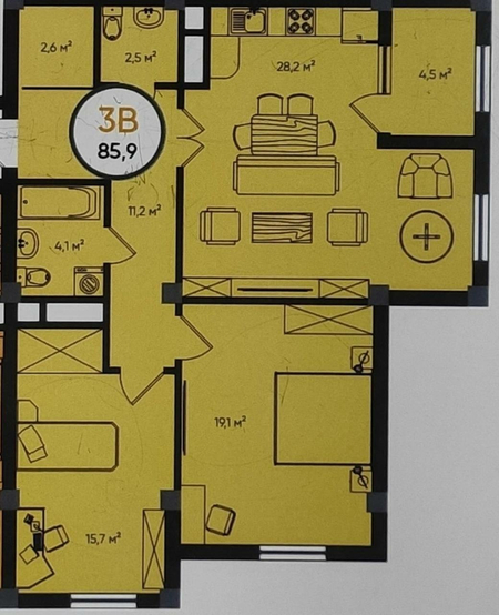 Продаётся новостройка ЖК Parkent Plaza 2/5/14 89м²