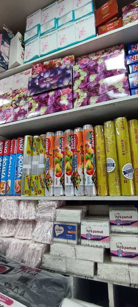optom paket, odnarazivy idish, turli hildagi mahsulotlar