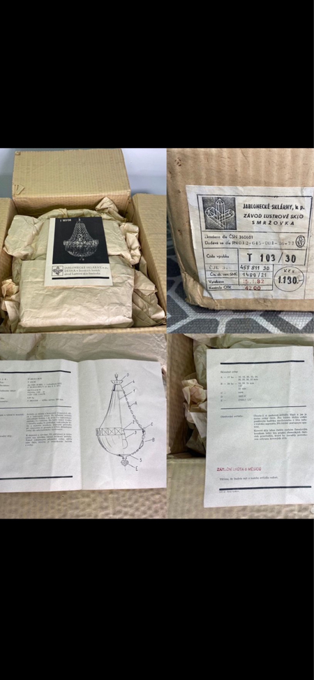 Подвески для хрустальной люстры в виде шара и др..Чехословакия новые.
