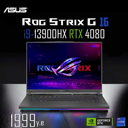 Asus Rog Strix G16 + Рюкзак(Core i9-13980HX_RTX4080) NOUT.uz Цена 1999