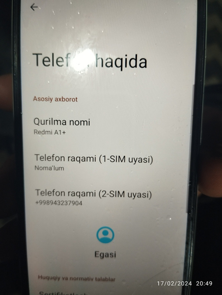 Redmi A1+ holati alo