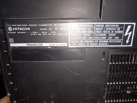 Магнитола  Hitachi K-50D