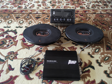 Mashina uchun Pioneer FH-S725BT va AMP uslitr va Kenwood kalonka